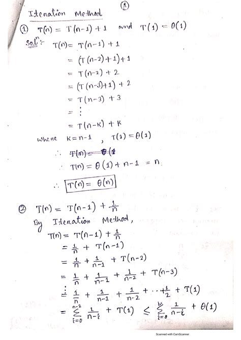 Iteration Method B Tech Studocu