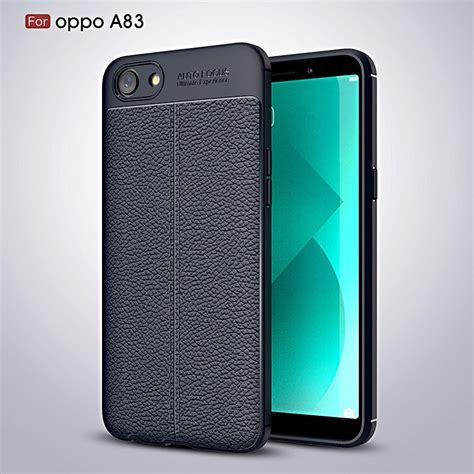 Vaku Oppo A83 Kowloon Leather Stitched Edition Top Quality Soft Silicone 4 Frames Ultra Thin