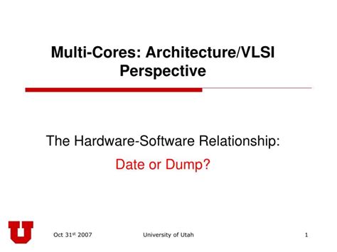 Ppt Multi Cores Architecturevlsi Perspective Powerpoint