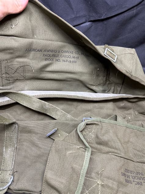 Original Us Army M 1945 Field Pack Cargo Bag Ww2 Korea Vietnam New