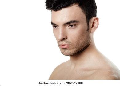 Side View Naked Man Looking Away Stock Photo Shutterstock