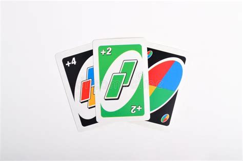 Stack Of Uno Game Cards On White Background Editorial Stock Image