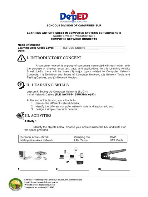 Q4 Grade9 W1 Css Pdf Computer Network Network Switch