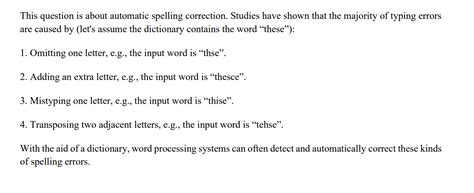 This Question Is About Automatic Spelling Correction
