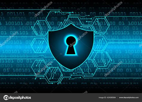Abstract Blue Background Binary Code Padlock Stock Vector By ©titima157