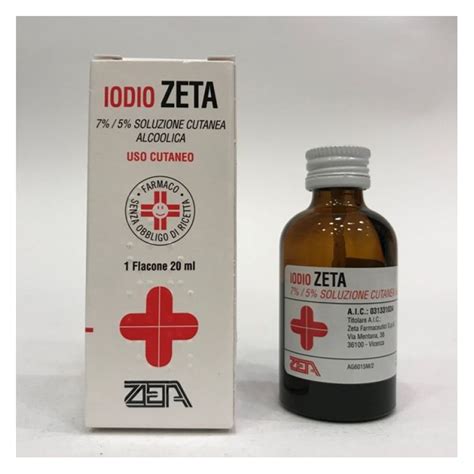 Zeta Farmaceutici Iodio Soluzione Alcolica Cutanea 20ml Para Farmacia