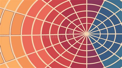 abstract radial pattern with colors geometric design element vector design generative ai stock