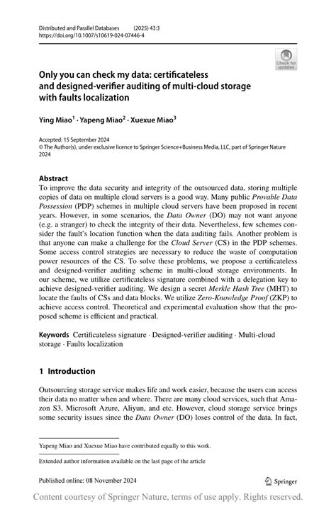 Only You Can Check My Data Certificateless And Designed Verifier