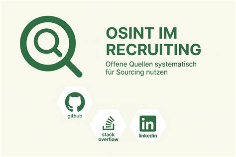 Osint In Recruiting Systematic Use Of Open Data