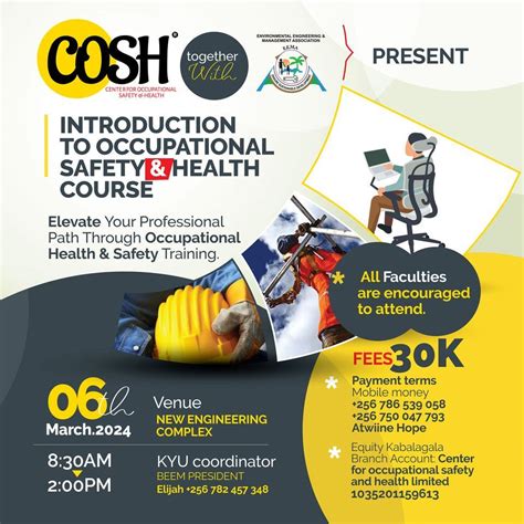 Introduction To Occupational Health And Safety Training Course At Kyambogo University Suzzie