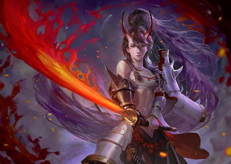 1366x768px 720p Free Download Yoto Hime Fantasy Girl Purple