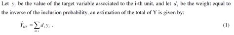 Survey Weights Horowitz Thompson Estimators Explained Simply Cross
