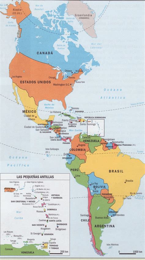 Mapa Politico De America Con Capitales Mapa