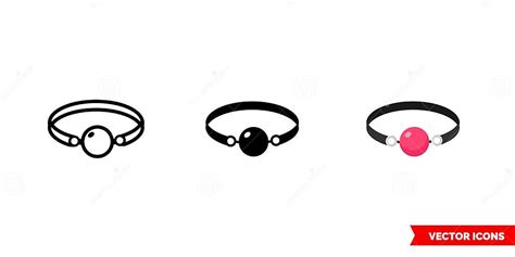 Sex Gag Icon Of 3 Types Isolated Vector Sign Symbol Stock Vector Illustration Of Graphic