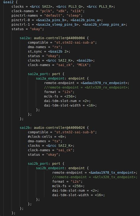 [stm32mp1] device tree configuration for i2s perip