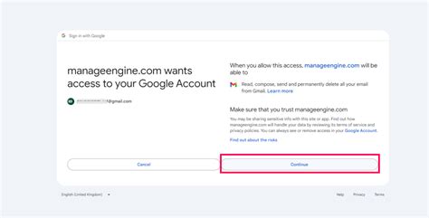 Configuring OAuth Authentication In OpManager With Google