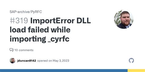 Importerror Dll Load Failed While Importing Cyrfc · Issue 319 · Sap Archivepyrfc · Github