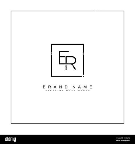 Er Vector Logo Template Simple Icon For Initial Letter E And R Monogram Stock Vector Image