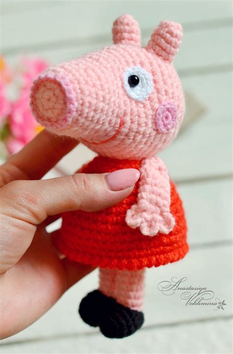 Свинка Пеппа амигуруми Pdf схемы и описания для вязания игрушек крючком Автор Анастасия Вохмина