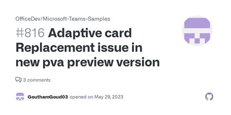 adaptive card replacement issue in new pva preview version · issue 816
