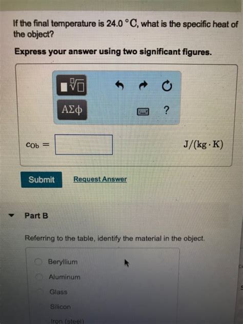 solved to determine the specific heat of an object a