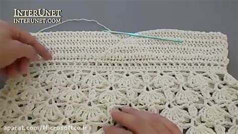 آموزش بافت بلوز بافتنی با قلاب قلاب بافی