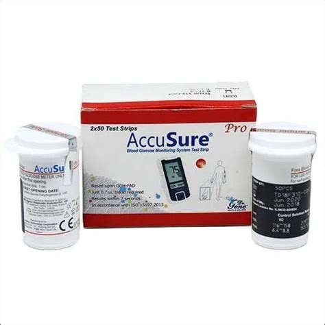 Accusure Pro Glucometer Strips 100 Microsidd India