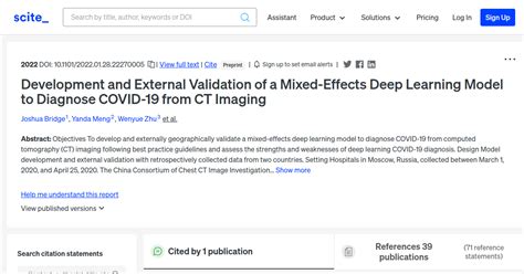 development and external validation of a mixed effects deep learning