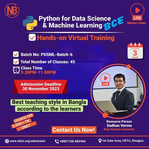 sadhan verma on linkedin পাইথন ফর ডাটা সাইন্স এন্ড মেশিন লার্নিং হ্যান্ডস অন ভার্চুয়াল