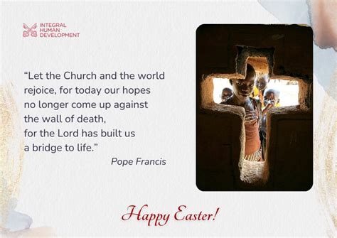 The Dicastery For Promoting Integral Human Development Wishes Everyone