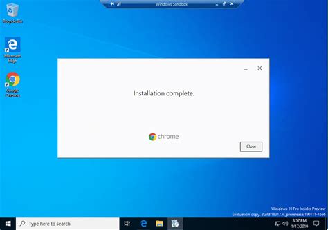 Installing New Windows 10 Sandbox Feature Networking Resources Browsers