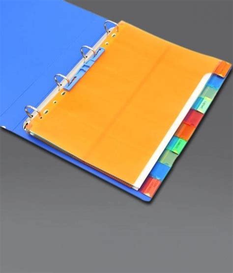 File Separator Divider Set Of 10 A4 Multi Color Monaf Stores