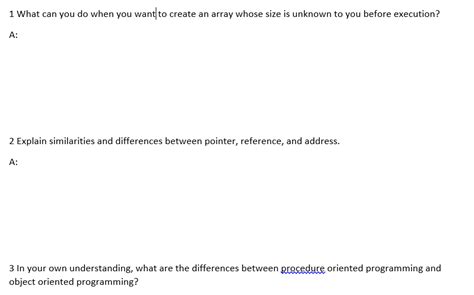 Solved What Can You Do When You Want To Create An Array Chegg