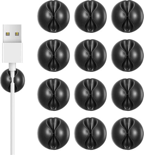 12 Stuks Kabelhouders Kabelclip Zelfklevende Laadkabelhouder Voor