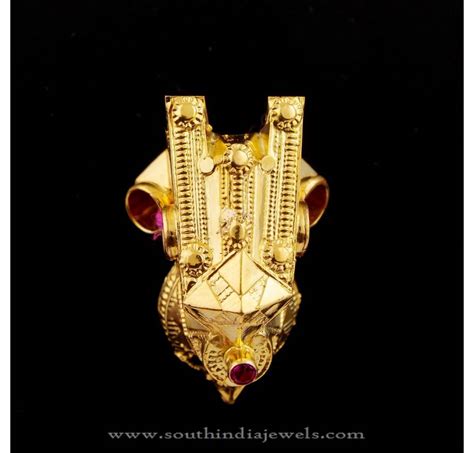 Indian Gold Thali Design South India Jewels