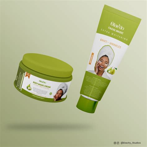 Body Care Cream Product Label Design