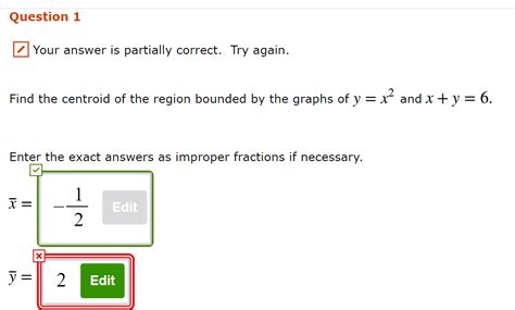 Solved Question 1 Your Answer Is Partially Correct Try