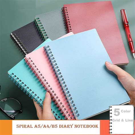 A5 A4 B5 Coil Spiral Diary Notebook Grid Paper Daily Weekly Etsy