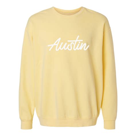 Austin Cursive Washed Sweatshirt Frankie Jean
