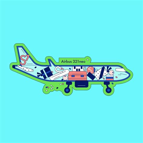 Stickers For S7 Airlines On Behance Airlines Freelancing Jobs Stickers