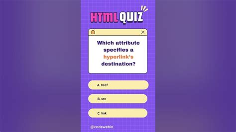 Html Quiz Comment The Answer Codewebio Html Quiz Python Webdevelopment Learning Java