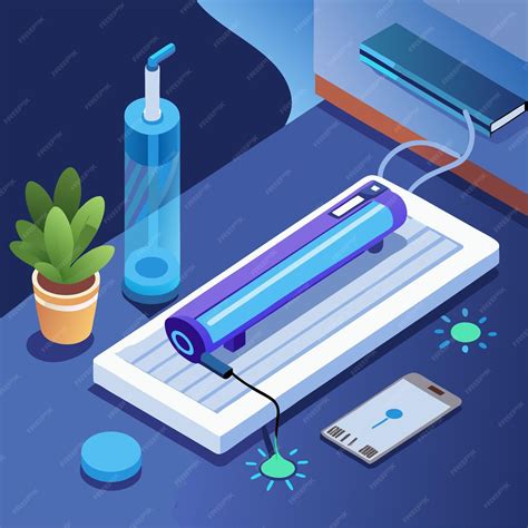 Illustration Of A Portable Uv Sanitizing Wand With A Sleek Premium Ai Generated Vector
