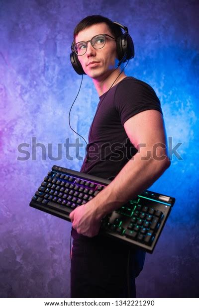 Computer Nerd Keyboard Over Colorful Pink Stock Photo Shutterstock