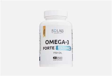 SOLAB Омега-3 Omega-3 Форте 1320 мг в капсулах 60 шт — купить, цена в ...