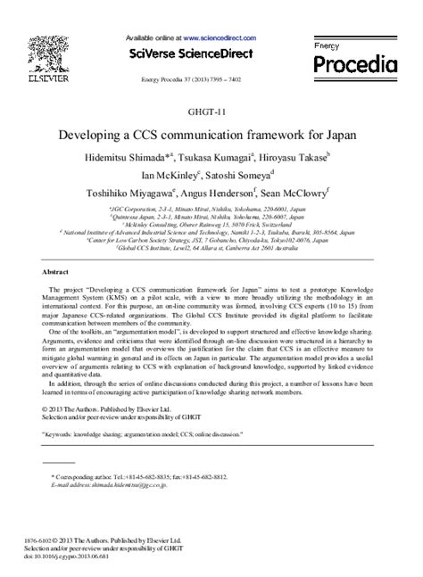 Pdf Developing A Ccs Communication Framework For Japan Pdf Developing A Ccs Communication Framework For Japan