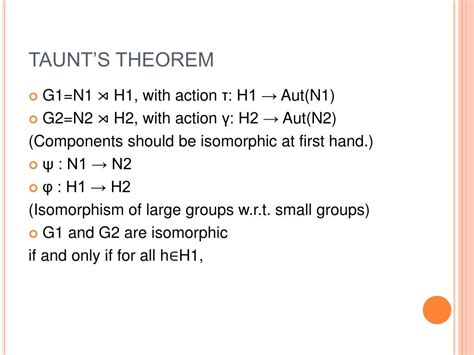 PPT ON ISOMORPHISM TESTING OF GROUPS WITH NORMAL HALL SUBGROUPS PowerPoint Presentation ID