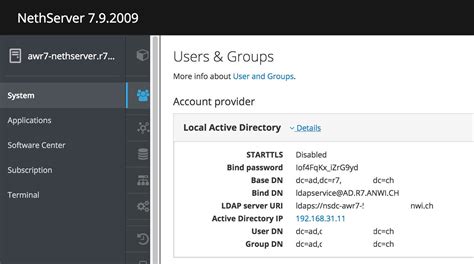 Write Access To Local Active Directory Support Nethserver Community