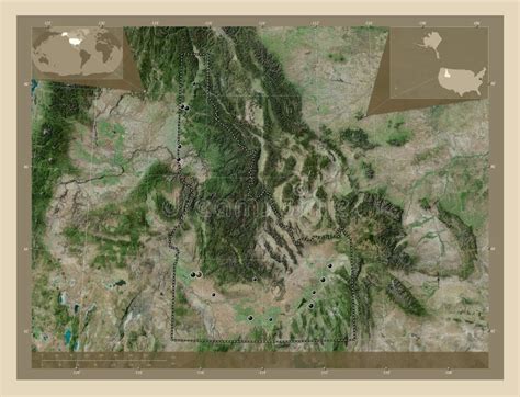 Idaho Estados Unidos De América Satélite De Altura Gran Ciudad Stock