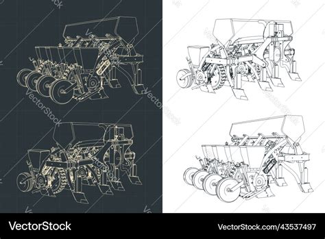 Seed Planter Drawings Royalty Free Vector Image