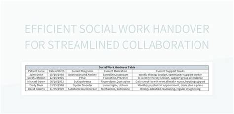 efficient social work handover for streamlined collaboration excel